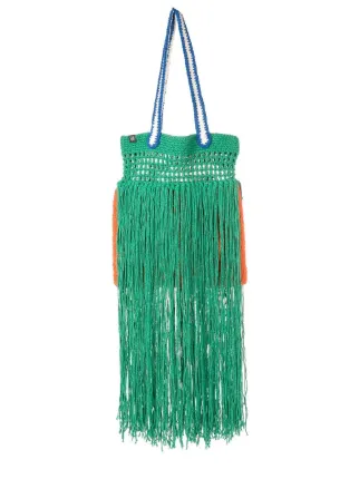 Nannacay Felipa fringe-detail Knitted Tote Bag - Farfetch