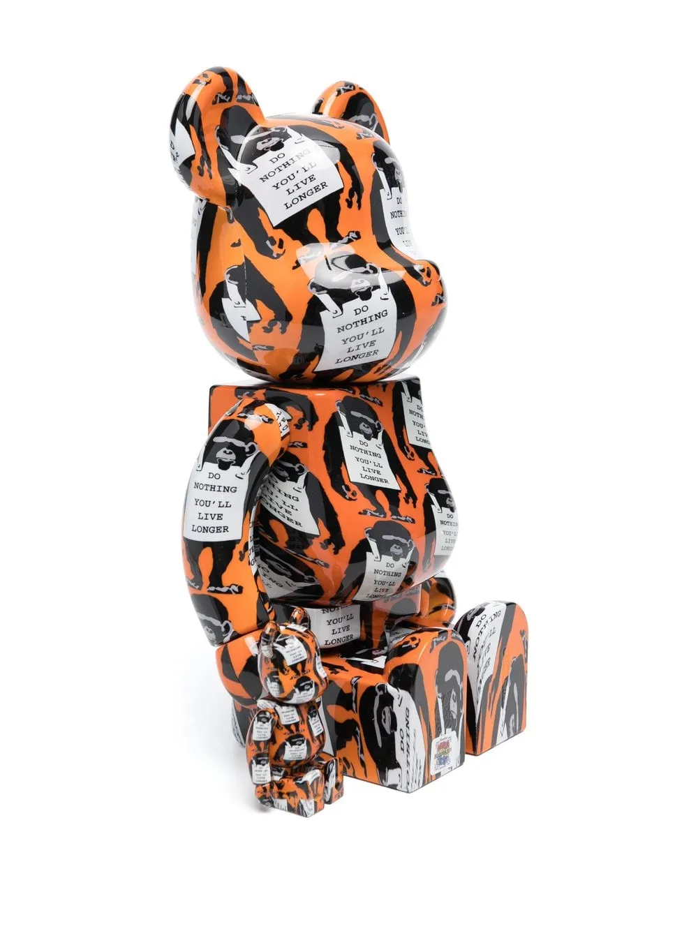 MEDICOM TOY x Brandalism BE@RBRICK 100% And 400% Figure Set | Orange ...