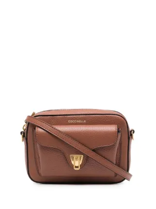 Coccinelle logo-stamp Leather Crossbody Bag - Farfetch
