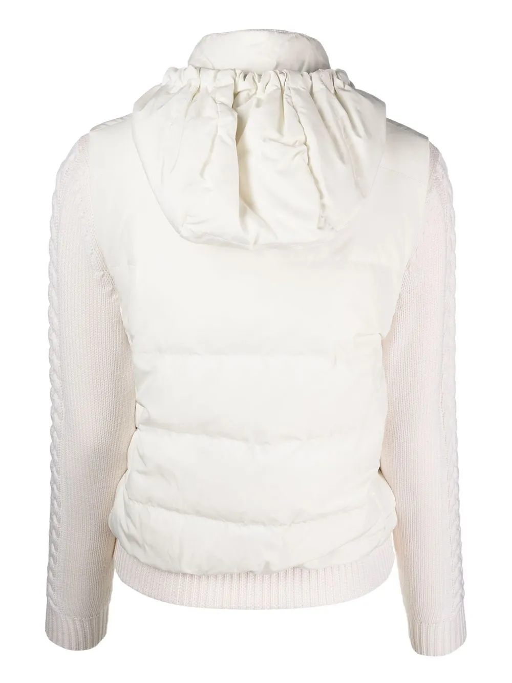 Eleventy Ribbed-knit Puffer Jacket In Neutrals | ModeSens