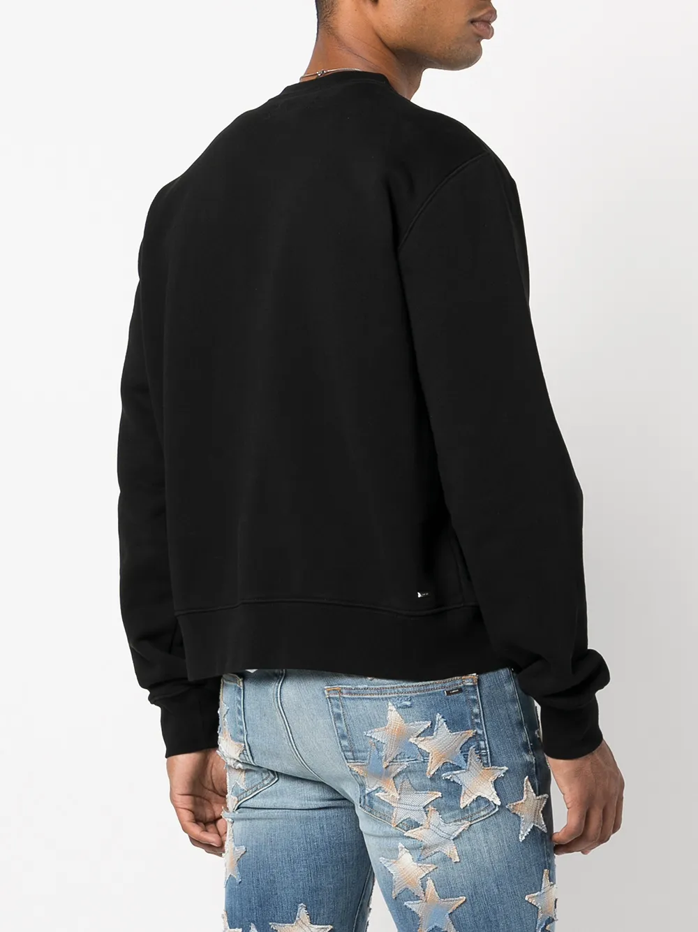 AMIRI Floral Embroidery Crew Neck Sweatshirt - Farfetch