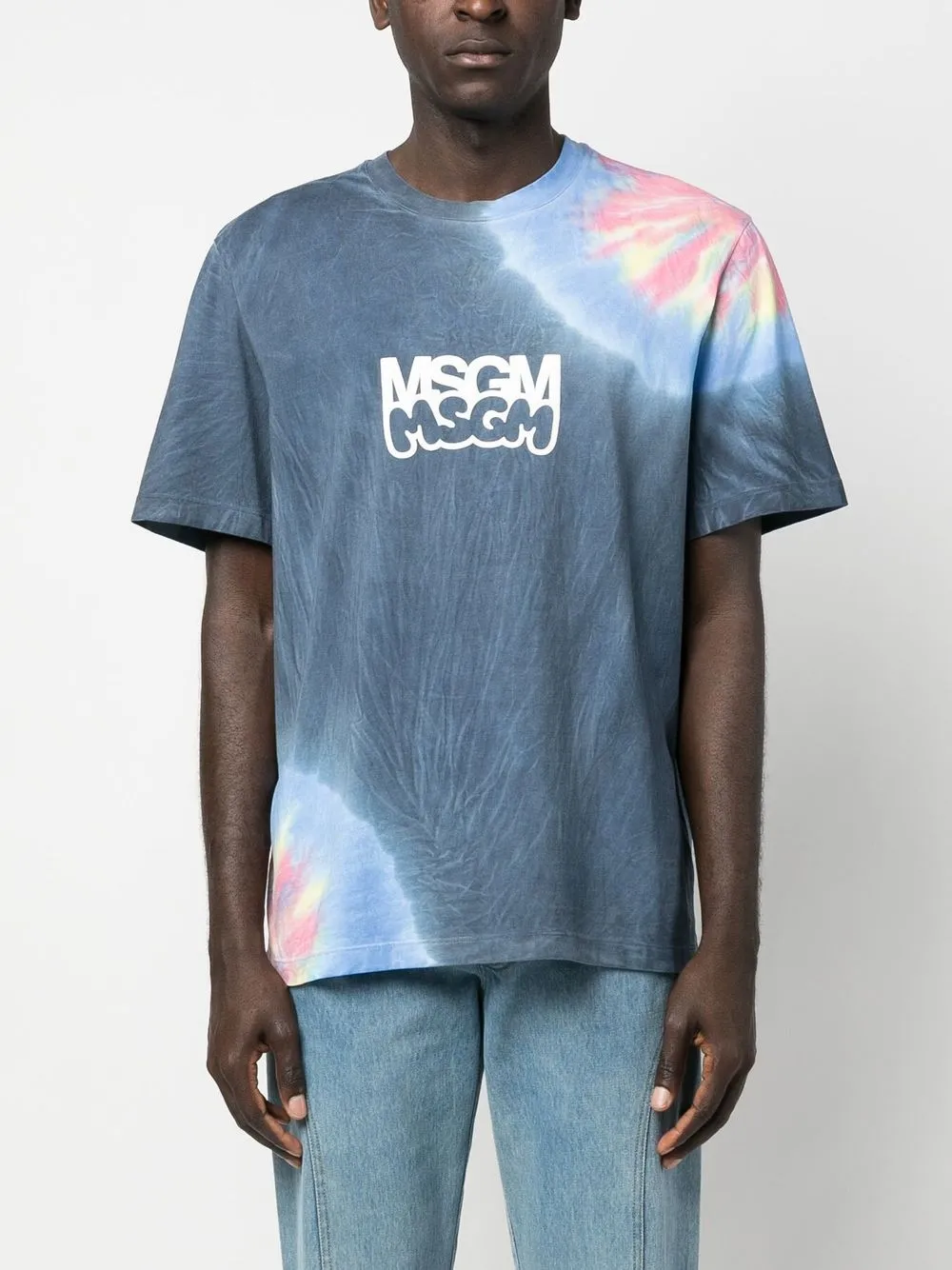 MSGM Camiseta Con Motivo tie-dye y Logo Estampado - Farfetch