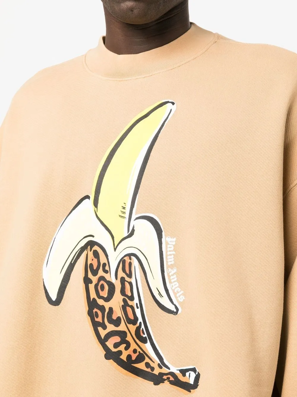 Palm Angels Leopard Banana Print Sweatshirt | Neutrals | FARFETCH