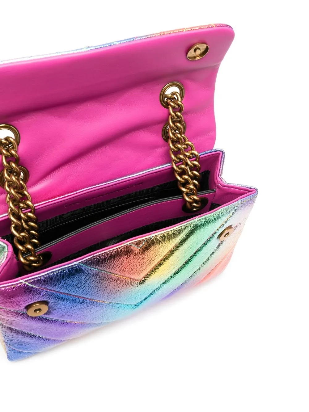 Kurt Geiger Rainbow Quilted Leather Bag In Rosa | ModeSens