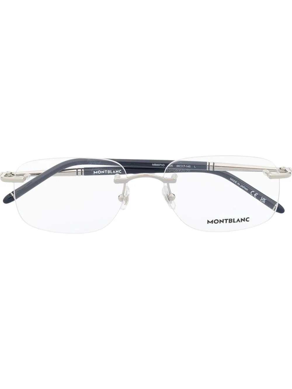 Montblanc Rimless Rectangle-frame Glasses In Silver | ModeSens