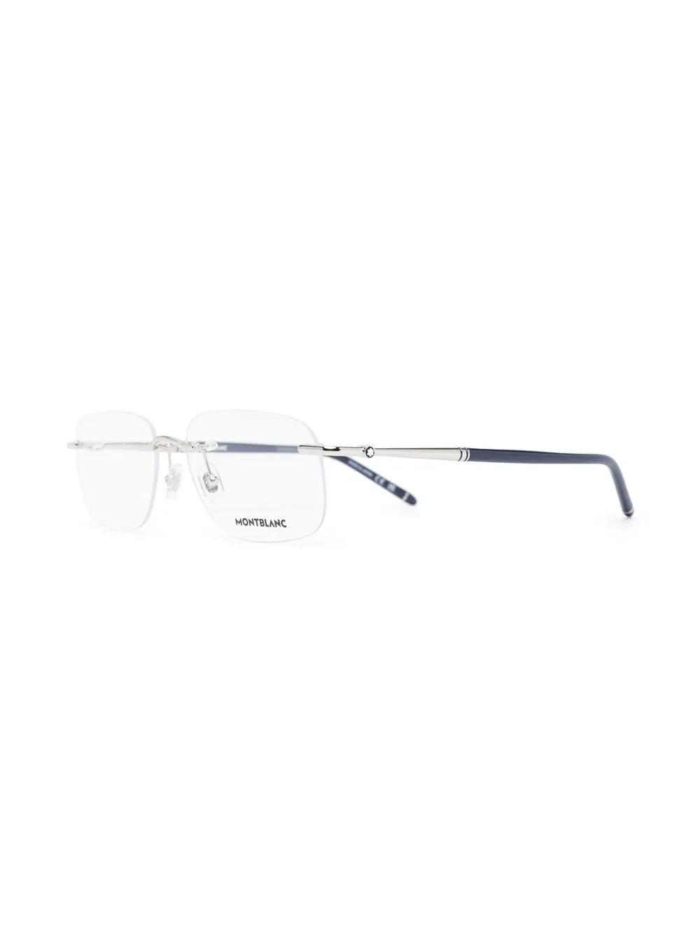Montblanc Rimless Rectangle-frame Glasses In Silver | ModeSens