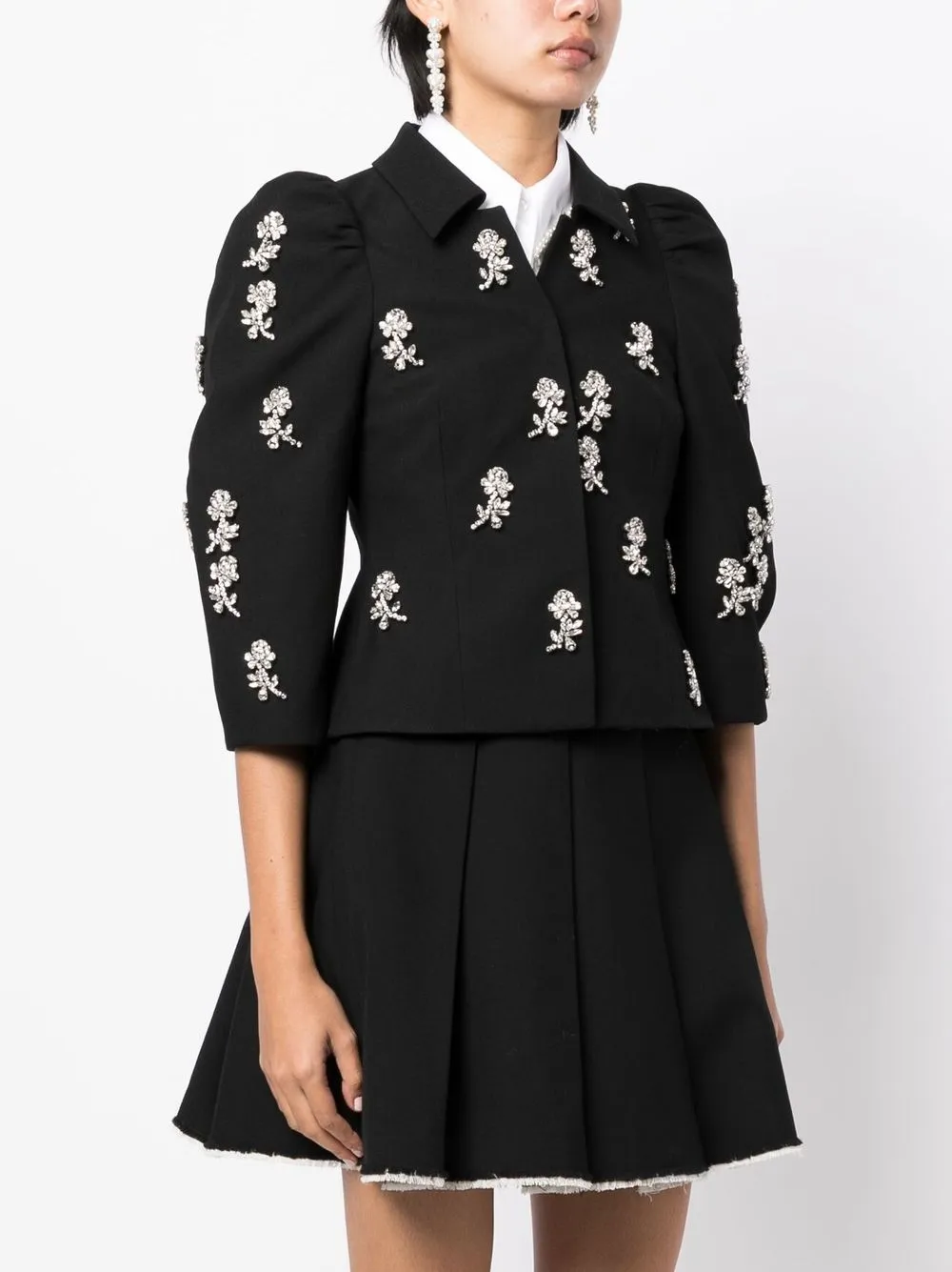 Shushu-tong Crystal-embellished Jacket In Black | ModeSens