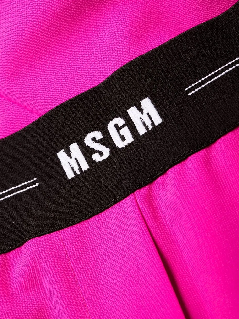 MSGM logo-waistband wide-leg Track Pants - Farfetch
