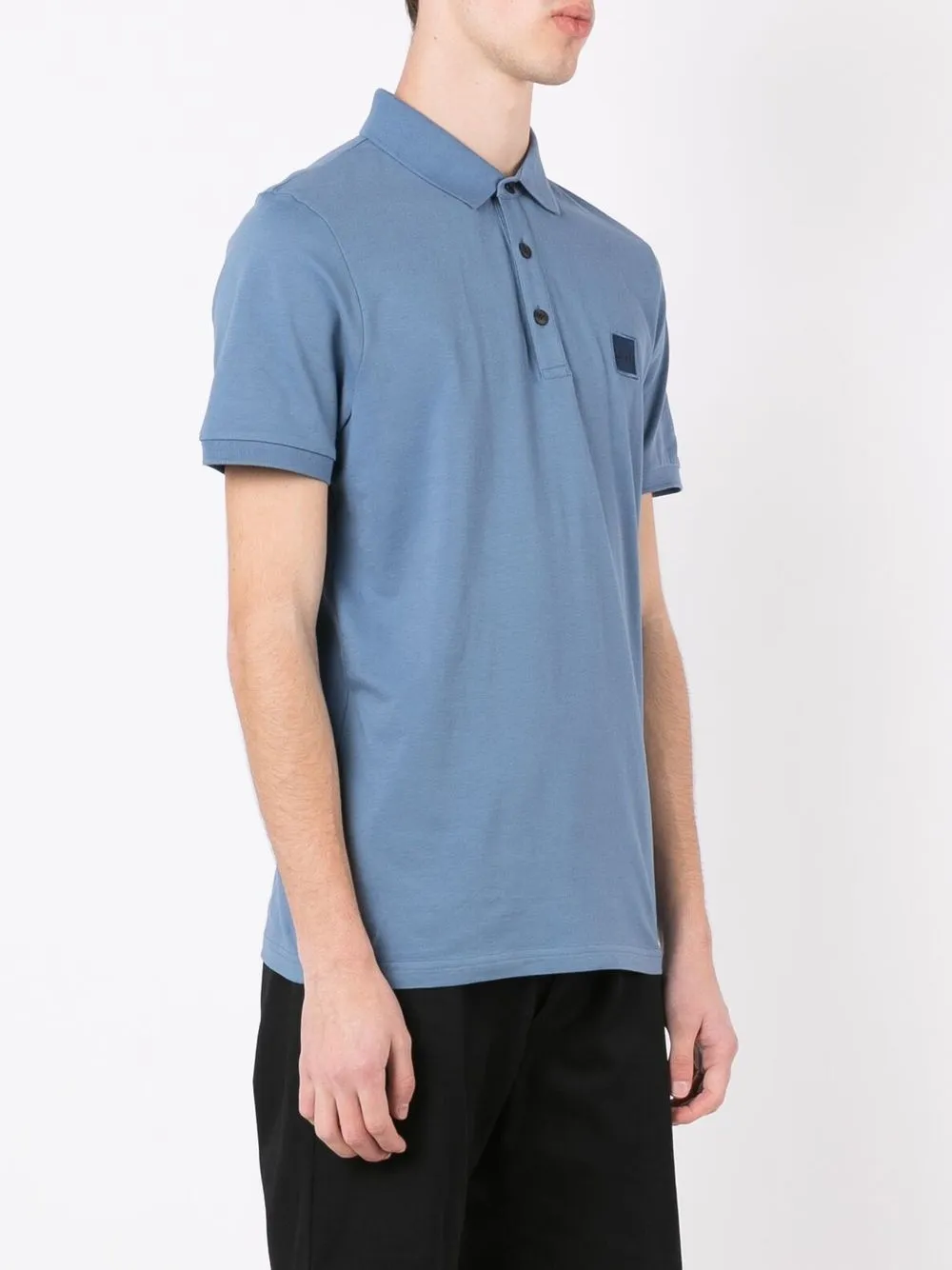 BOSS Passenger logo-patch Polo Shirt | Blue | FARFETCH