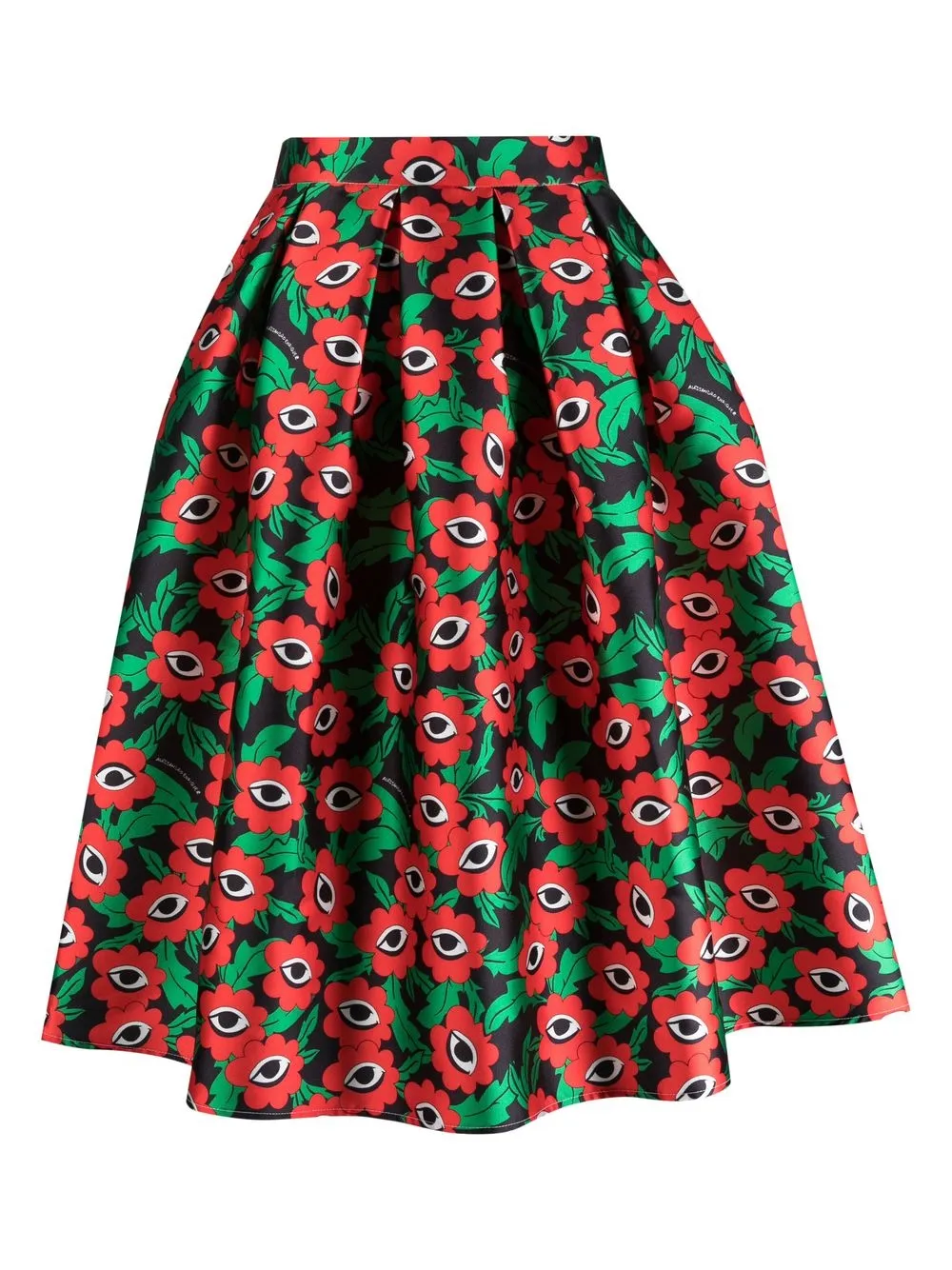 Alessandro Enriquez graphic-print Satin Midi Skirt - Farfetch