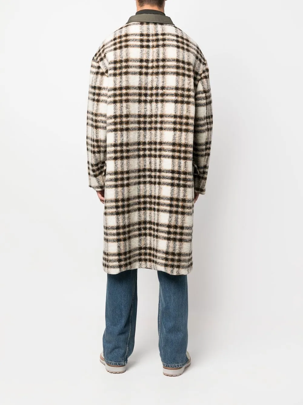 MARANT check-pattern single-breasted Coat | Neutrals | FARFETCH