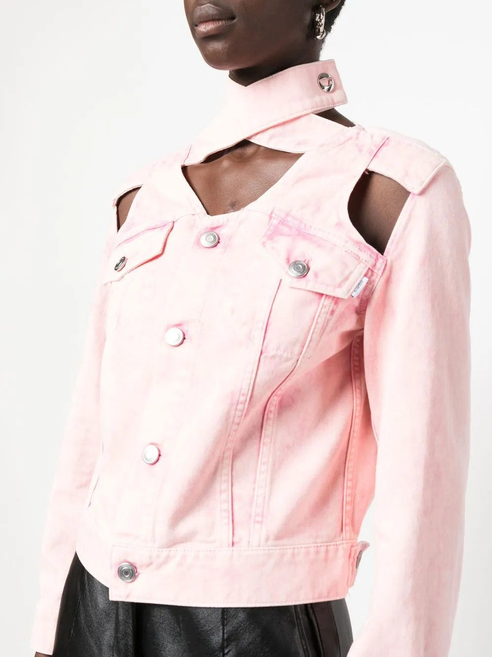 Coperni Cut out-detail Denim Jacket - Farfetch