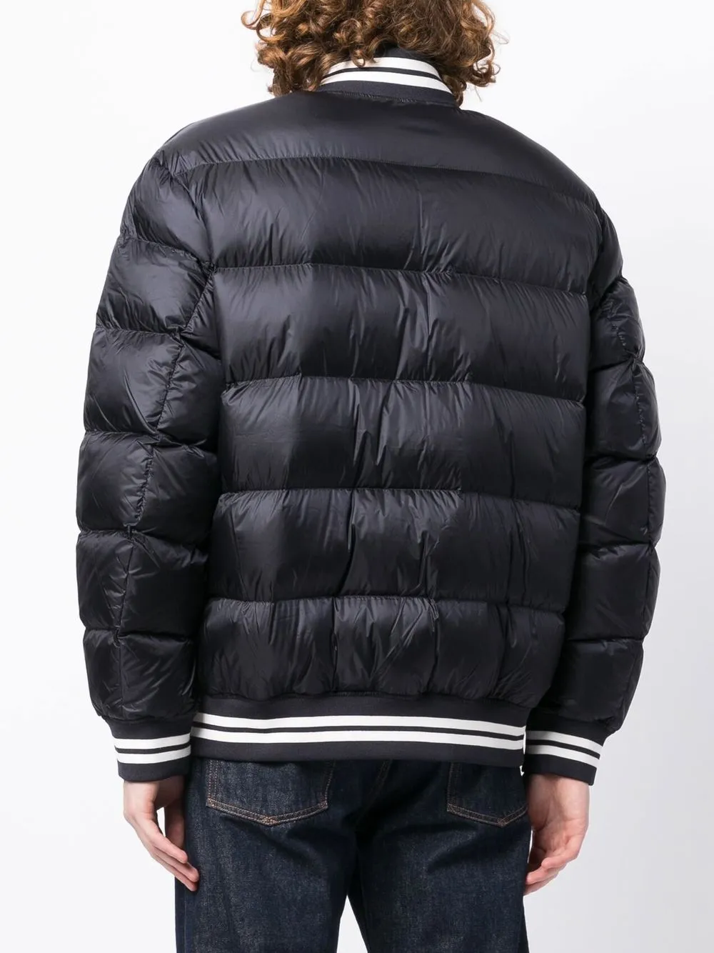 Armani Exchange Logo Padded Jacket In Blau | ModeSens