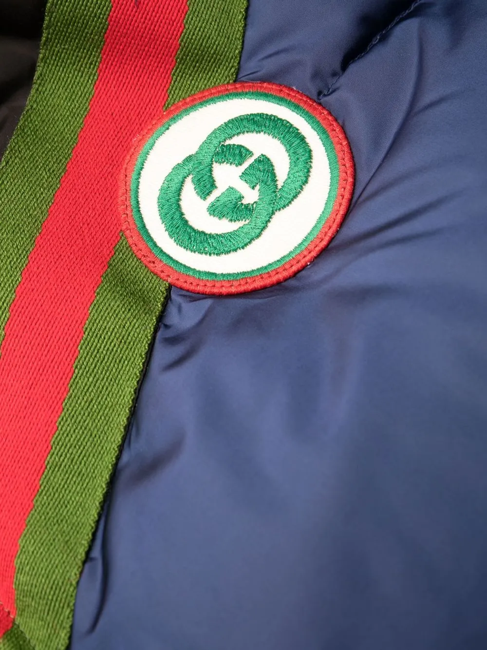Gucci logo-patch Padded Coat - Farfetch