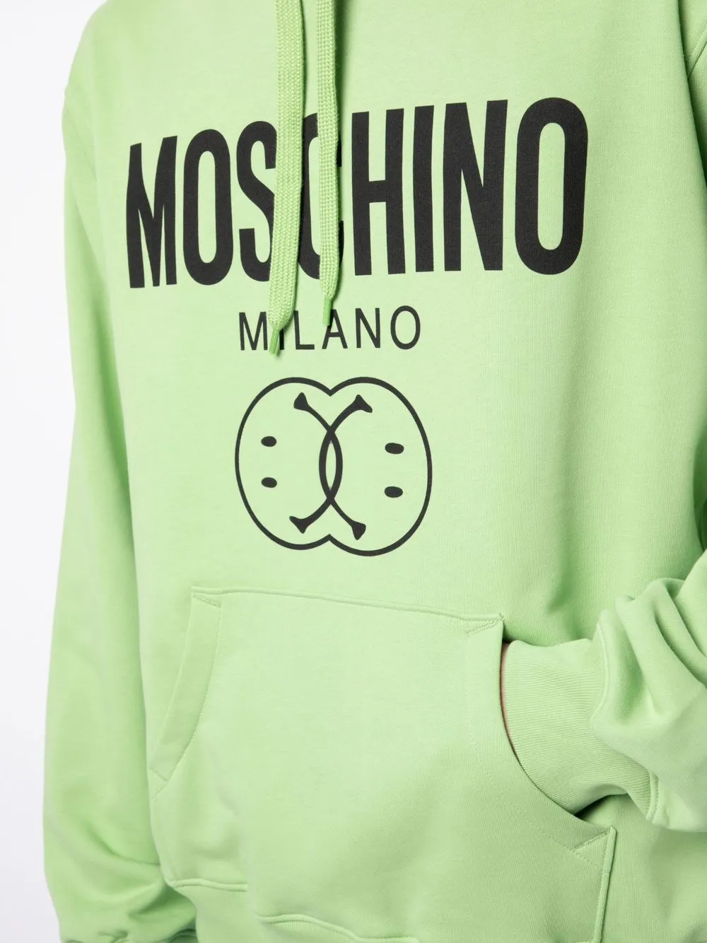 Moschino logo-print Drawstring Hoodie - Farfetch