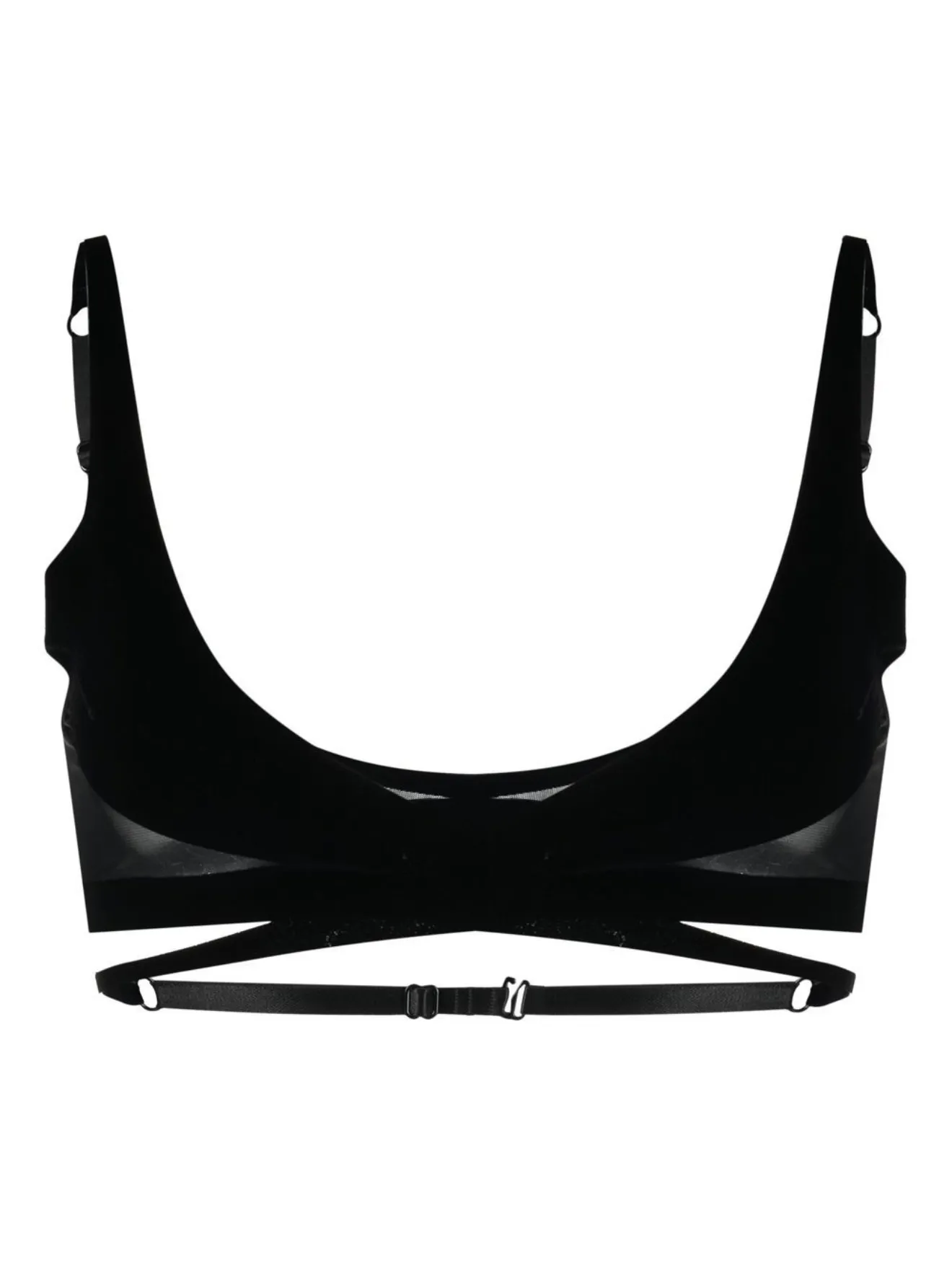 Wolford x Mugler Flock Shaping bra black | MODES