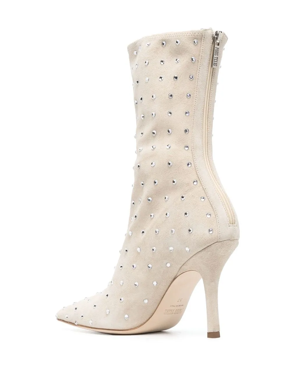 Paris Texas 100mm crystal-embellished pointed boots | Smart Closet