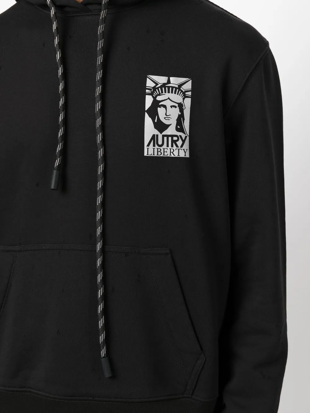 Autry logo-patch Pullover Hoodie - Farfetch