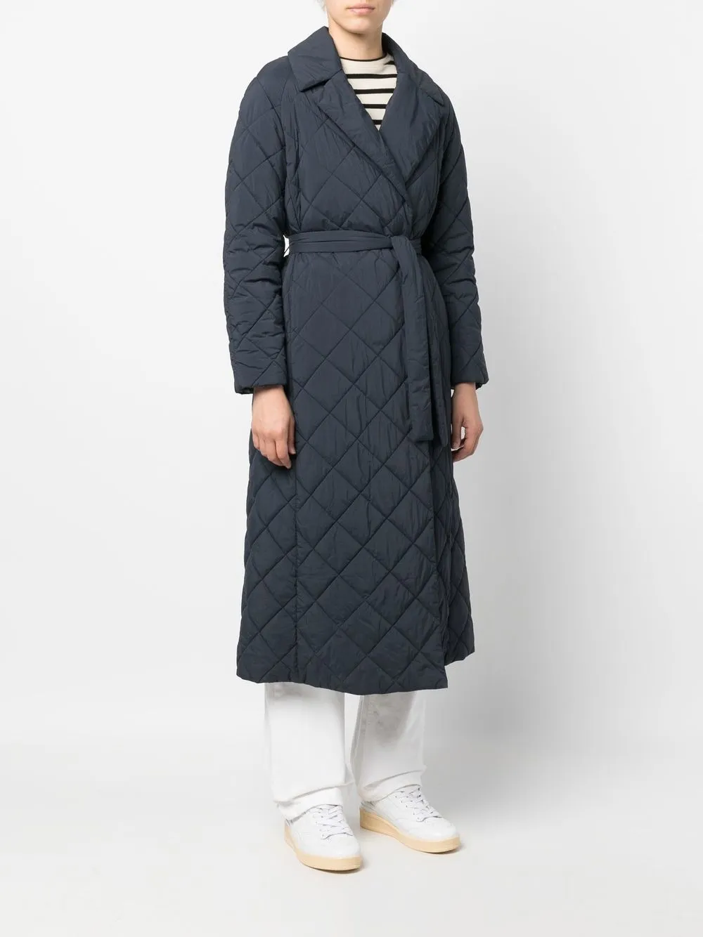 Paltò Quilted Belted Coat | Blue | FARFETCH