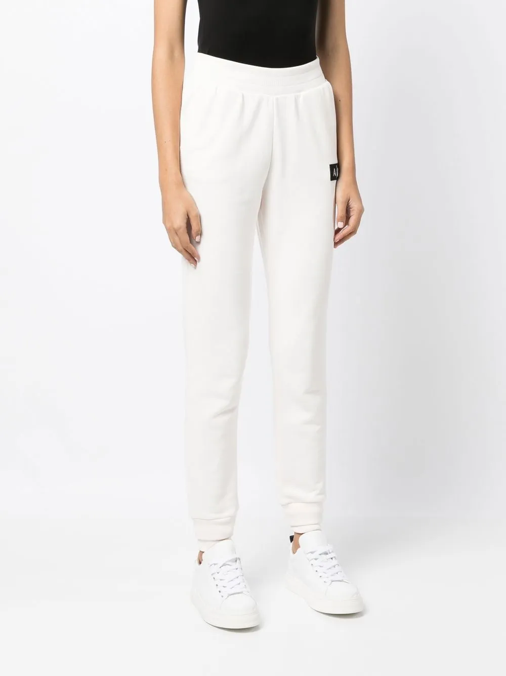 Armani Exchange Logo-patch Track Pants In 中性色 | ModeSens