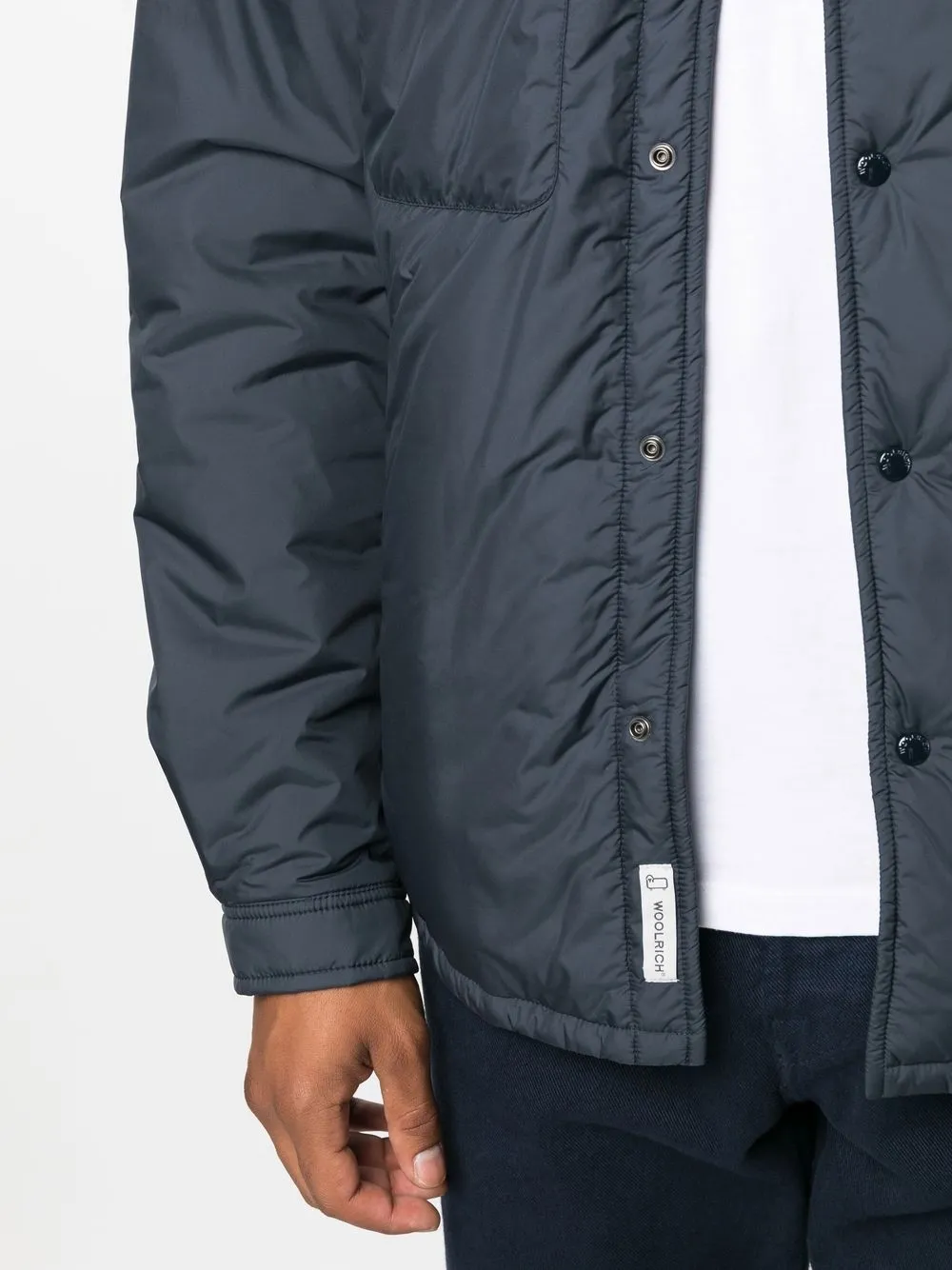 Woolrich button-up Overshirt Jacket | Blue | FARFETCH