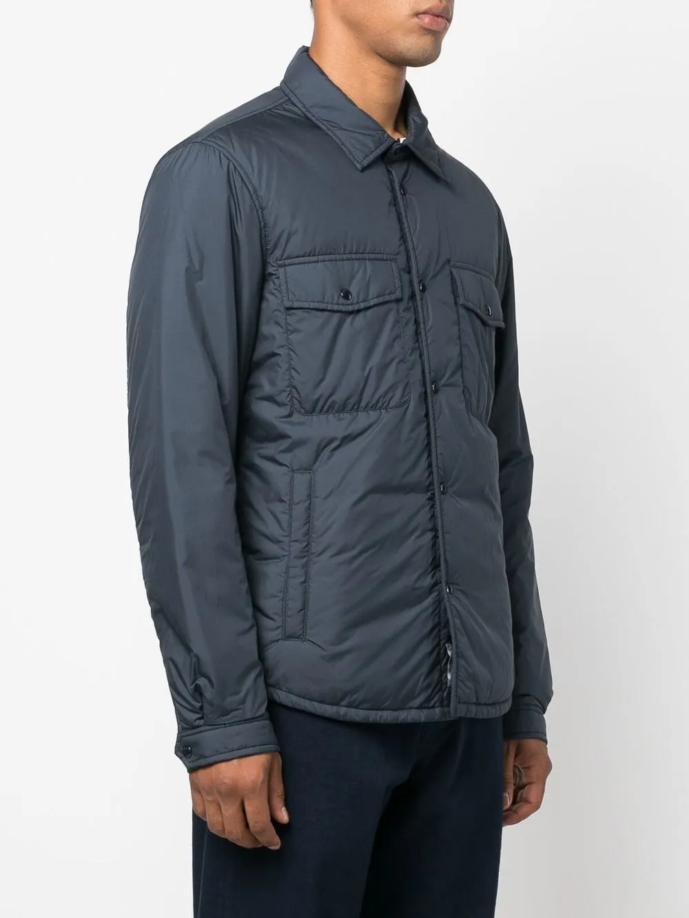 Woolrich button-up Overshirt Jacket | Blue | FARFETCH
