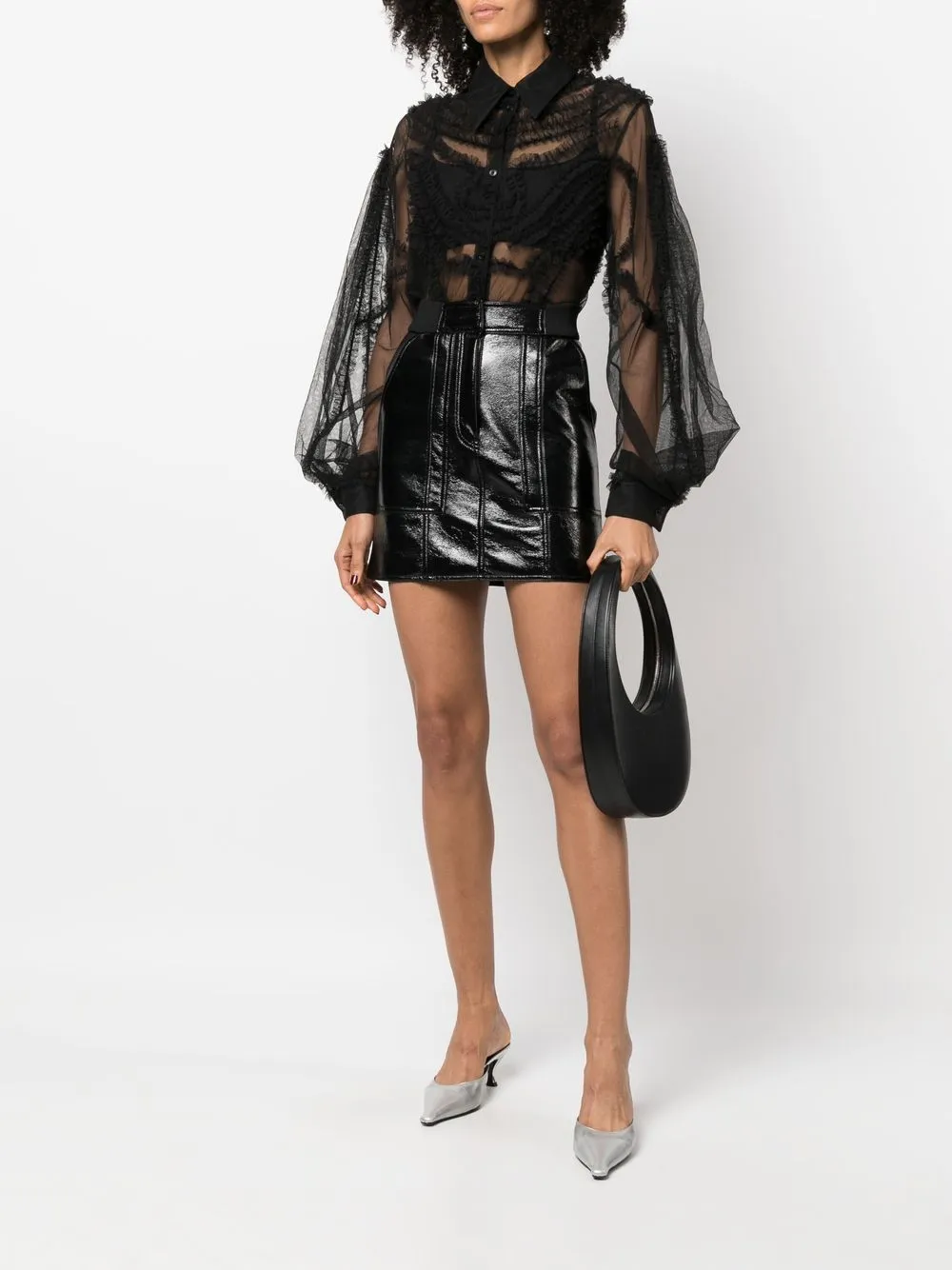 Del Core Sheer Silk Blouse Farfetch