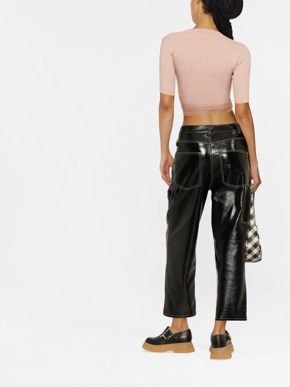 Red Valentino Point Desprit Tulle Knitted Top Farfetch