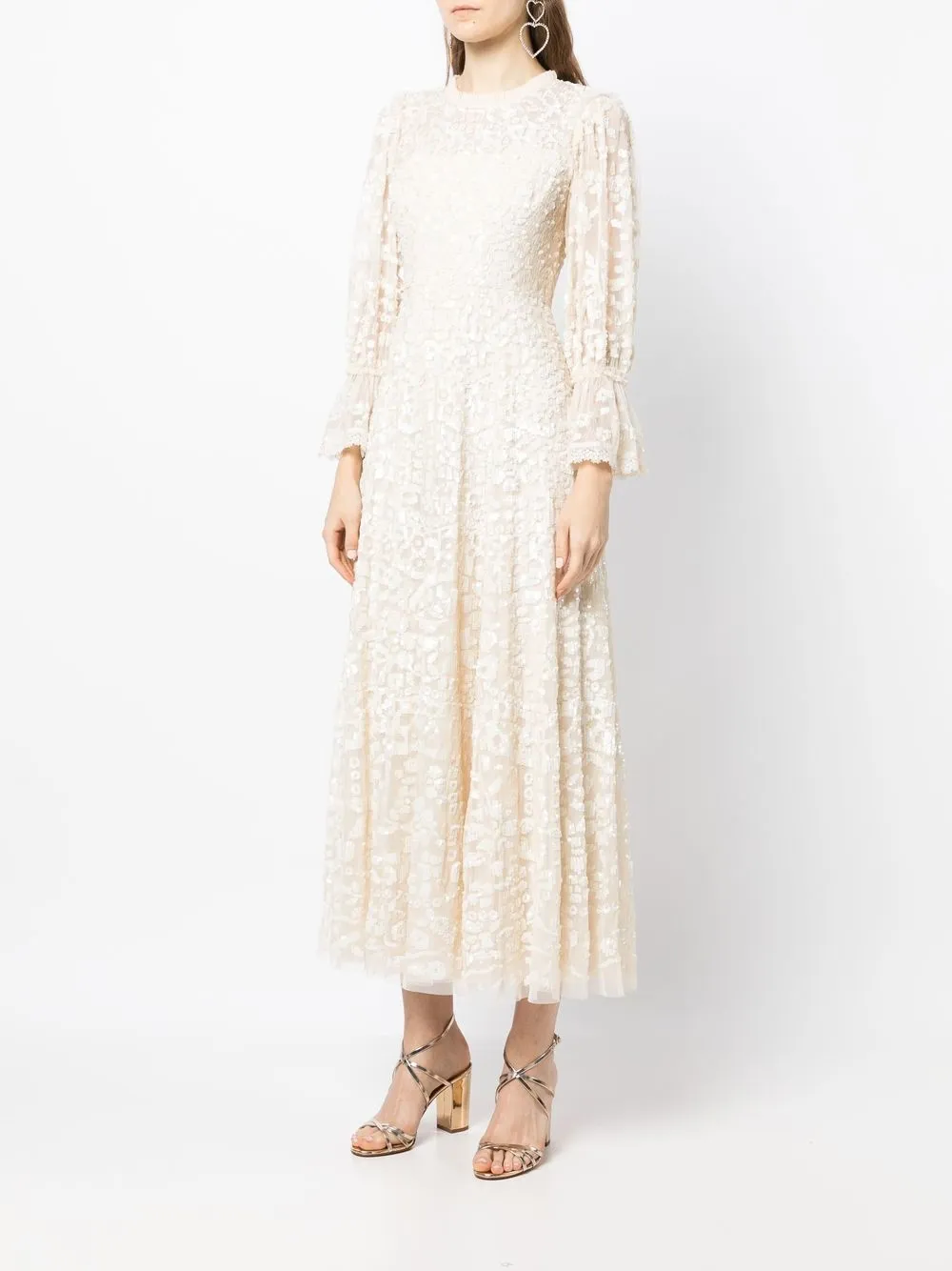 Needle & Thread sequin-embellished Midi Dress | White | FARFETCH