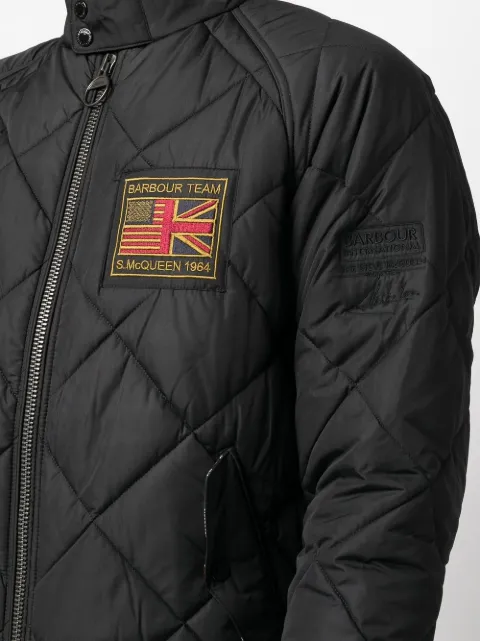 Barbour logo-patch Quilted Jacket - Farfetch