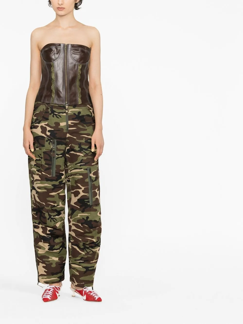 Andersson Bell Padded Camouflage-print Cotton-ripstop Straight-leg ...
