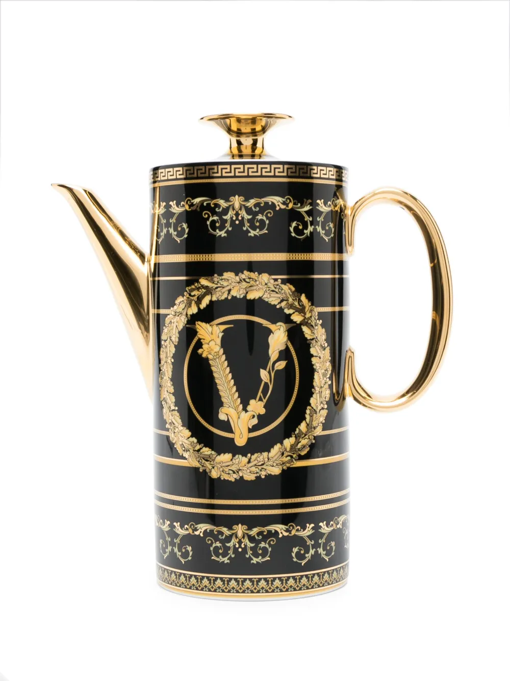 Versace Virtus Gala Coffee Pot In Black | ModeSens