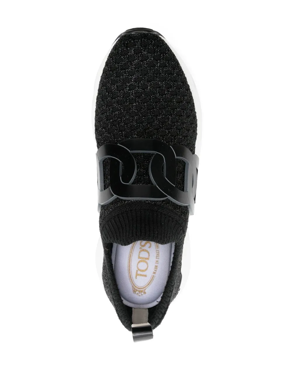 Tod's chain-embellished woven sneakers | Smart Closet