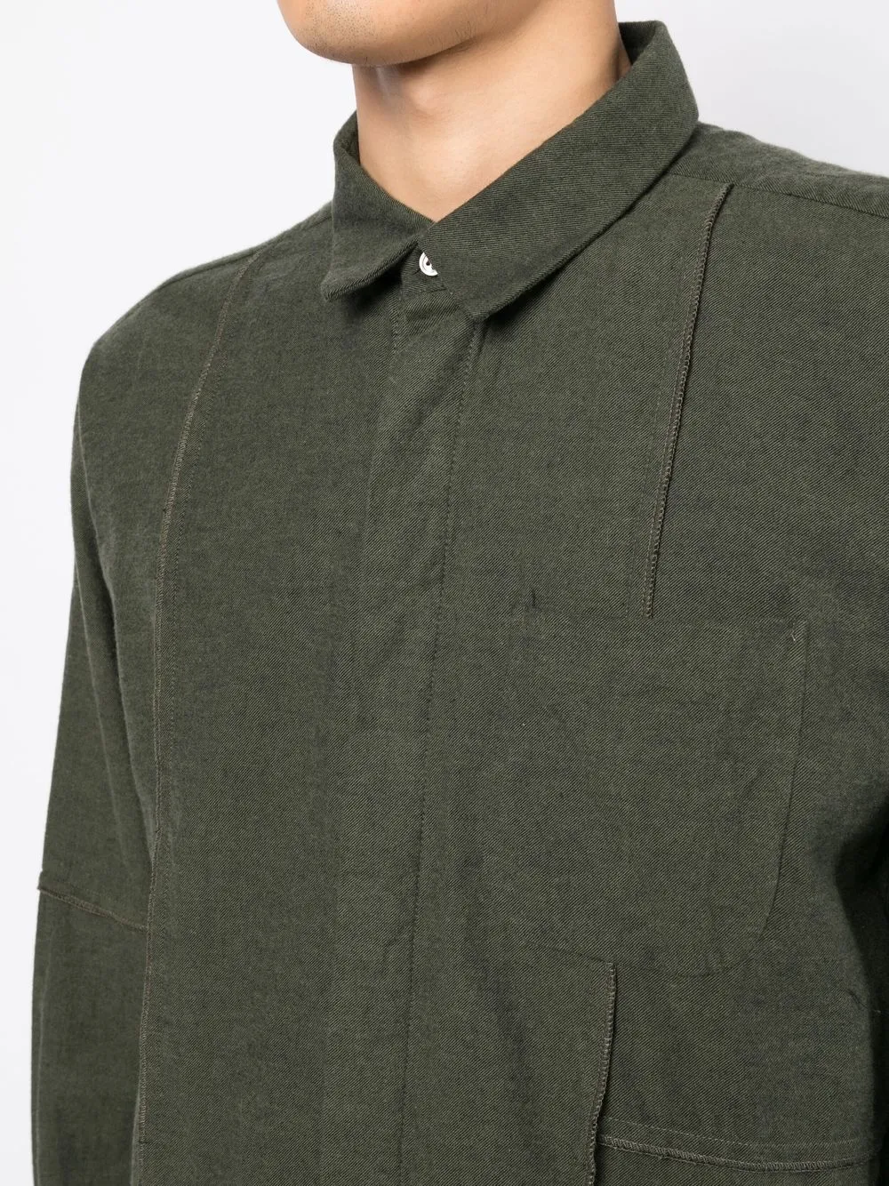Engineered Garments Patchwork Panelled Shirt In Green | ModeSens