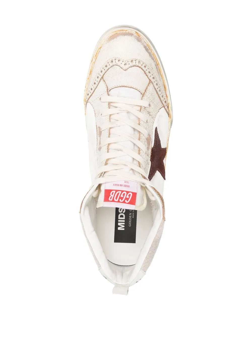 Golden Goose Mid-Star hi-top Sneakers | Neutrals | FARFETCH UK