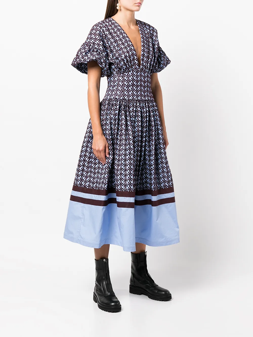 Silvia Tcherassi Allie Floral Embroidered Dress Farfetch
