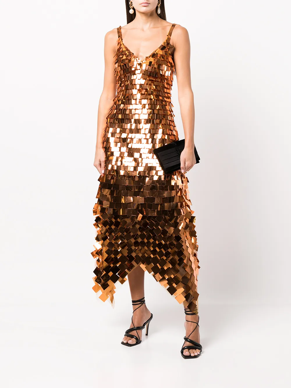 Jonathan Simkhai Women's Indra Sequin Midi Dress In Penny | ModeSens