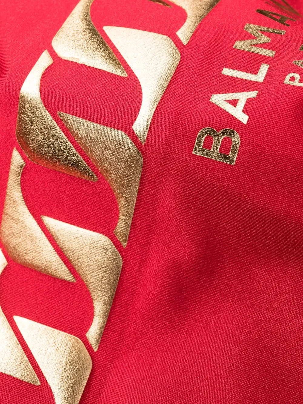 Balmain Logo-print Swimsuit In Red | ModeSens