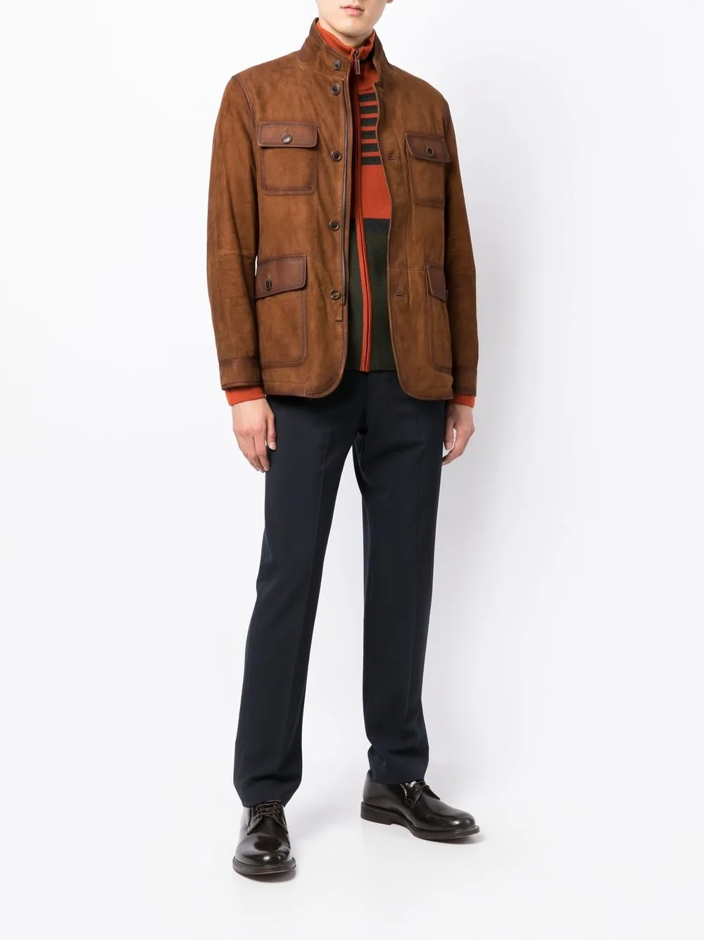 Man On The Boon. high-neck safari jacket | Smart Closet