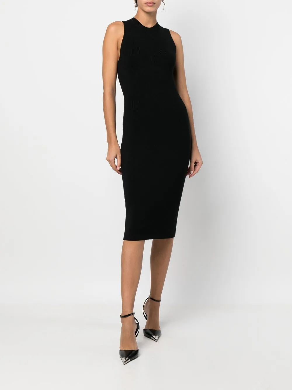 Tom Ford Cut Out Ribbed Midi Dress Farfetch