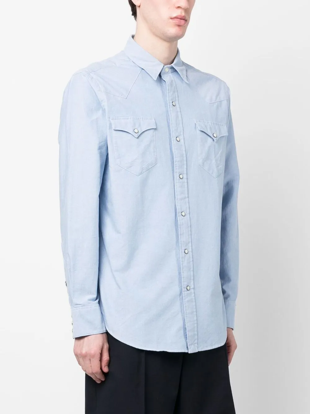 Polo Ralph Lauren Press-stud Shirt In Blue | ModeSens