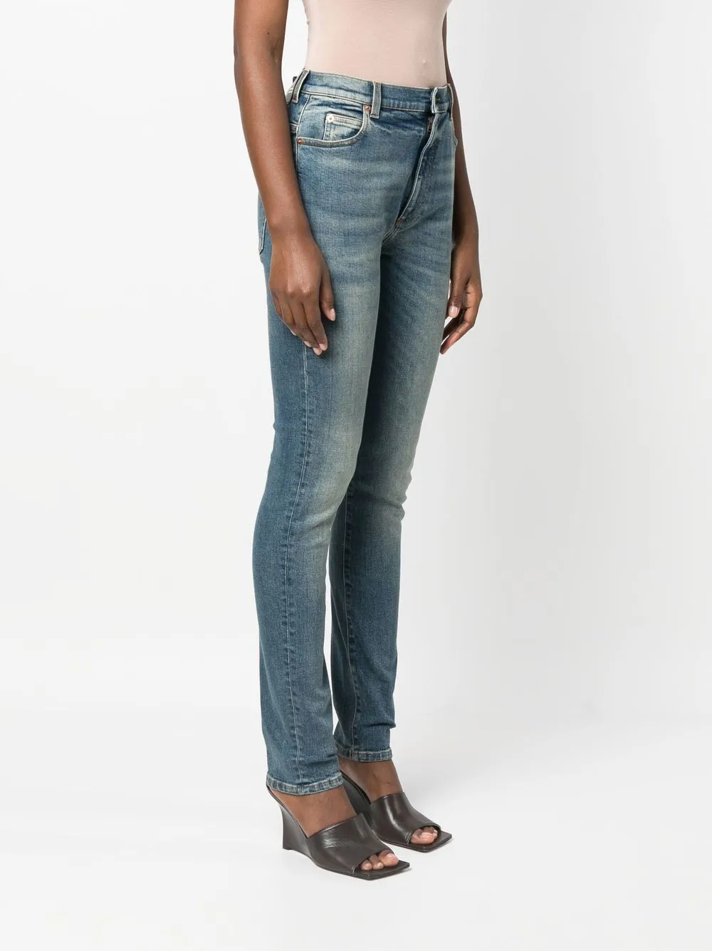 Gucci Horsebit-detail Stonewashed Skinny Jeans | Blue | FARFETCH