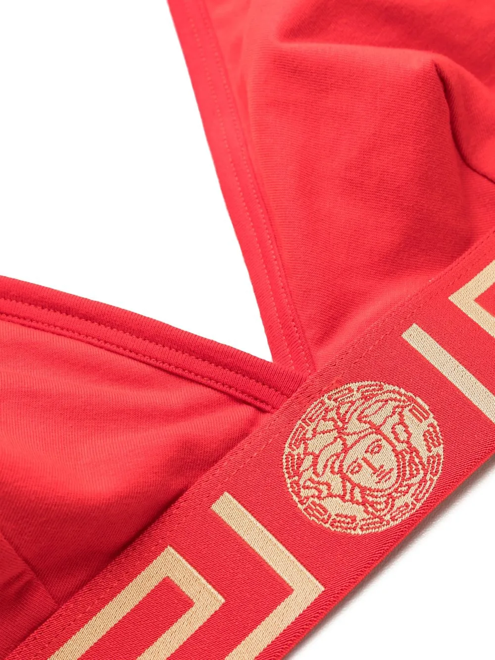 Versace Logo-underband Bra In Red | ModeSens