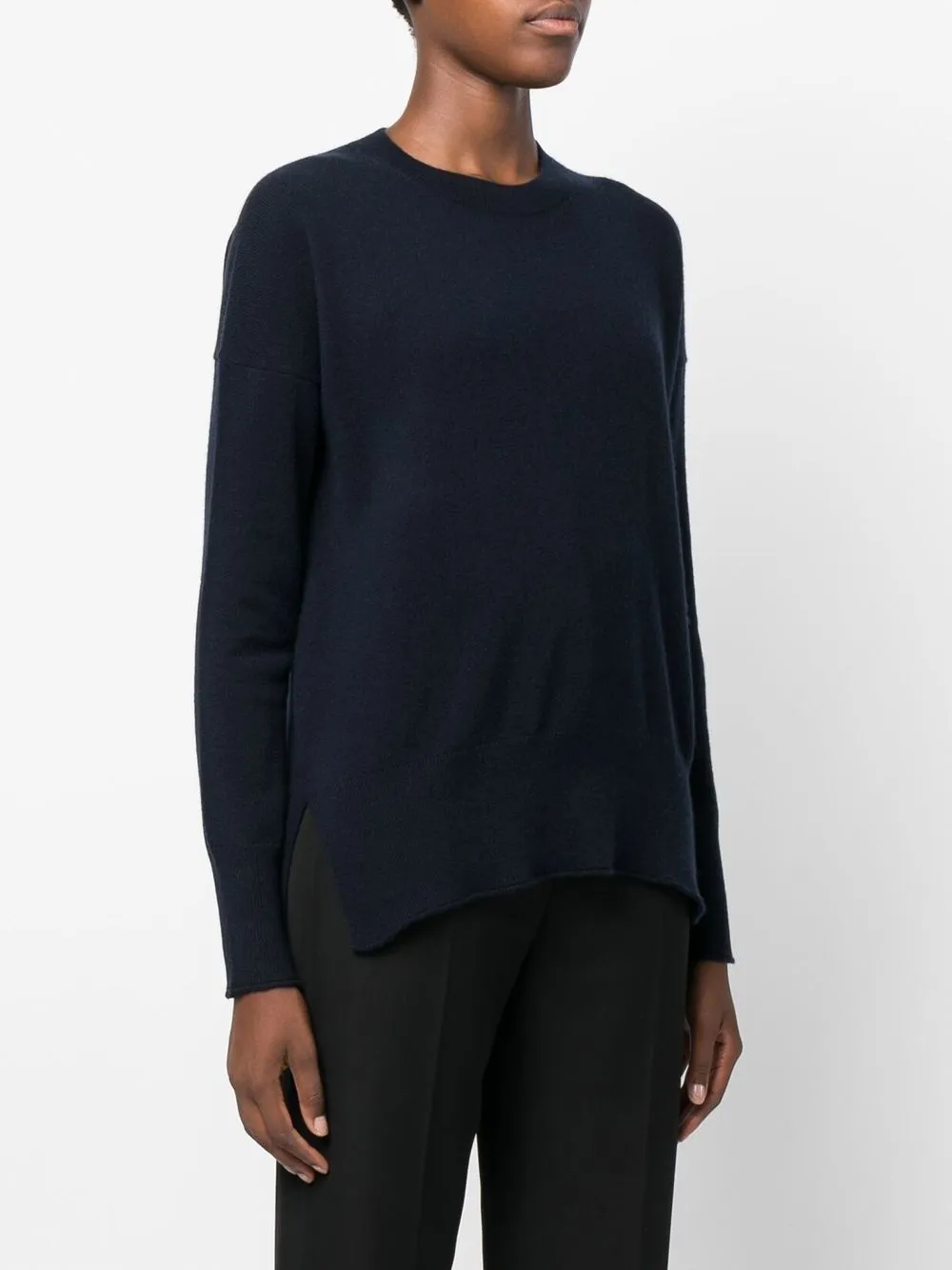 Theory Crew-neck Cashmere Sweater In Blue | ModeSens