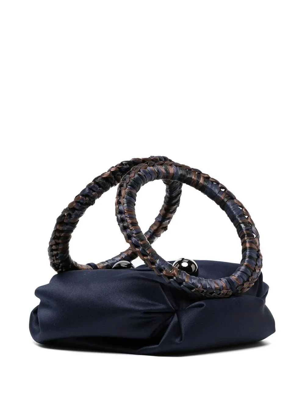 0711 Oversized Braided top-handle Tote Bag | Blue | FARFETCH