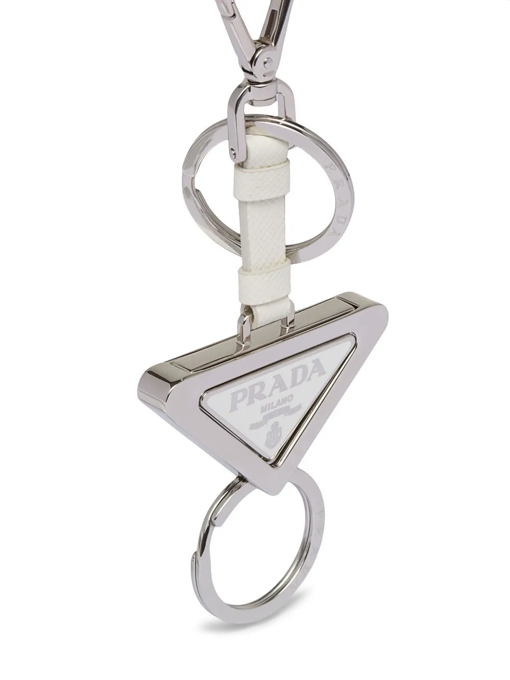 Prada Dividable logo-plaque Keychain - Farfetch