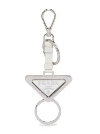 Prada Dividable logo-plaque Keychain - Farfetch