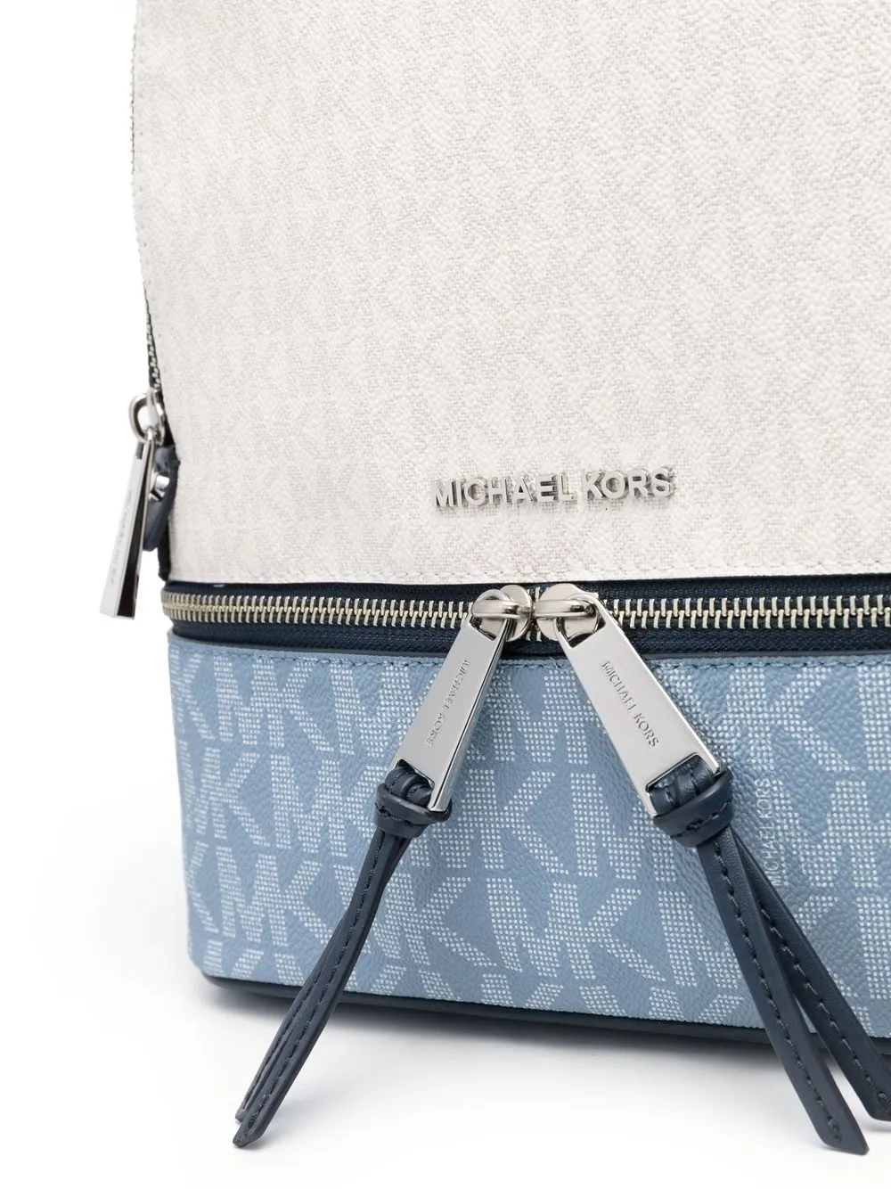 Michael Michael Kors Rhea Monogram Backpack In Blau | ModeSens