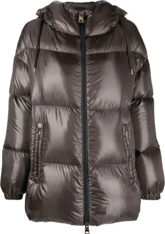 Herno Padded Hooded Down Coat | Grey | FARFETCH