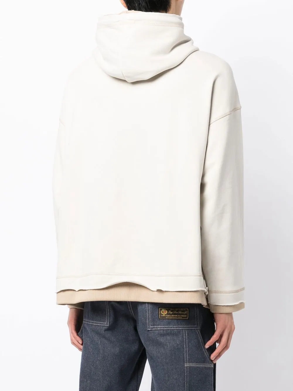 FIVE CM contrast-stitch Drawstring Hoodie | Neutrals | FARFETCH